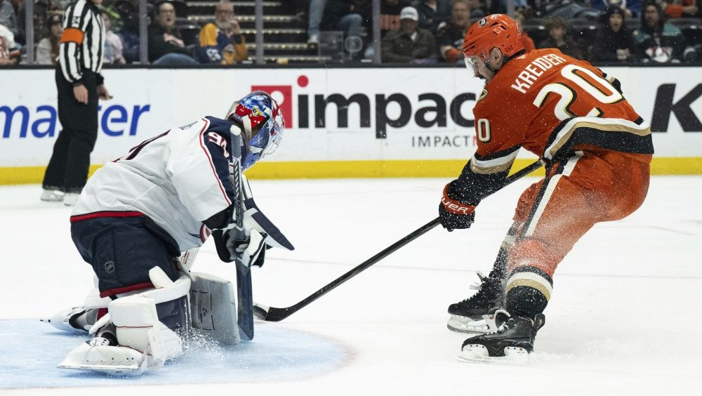 Merzļikinam skaists atvairījums, ″Blue Jackets″ piekāpjas spēcīgajai ...